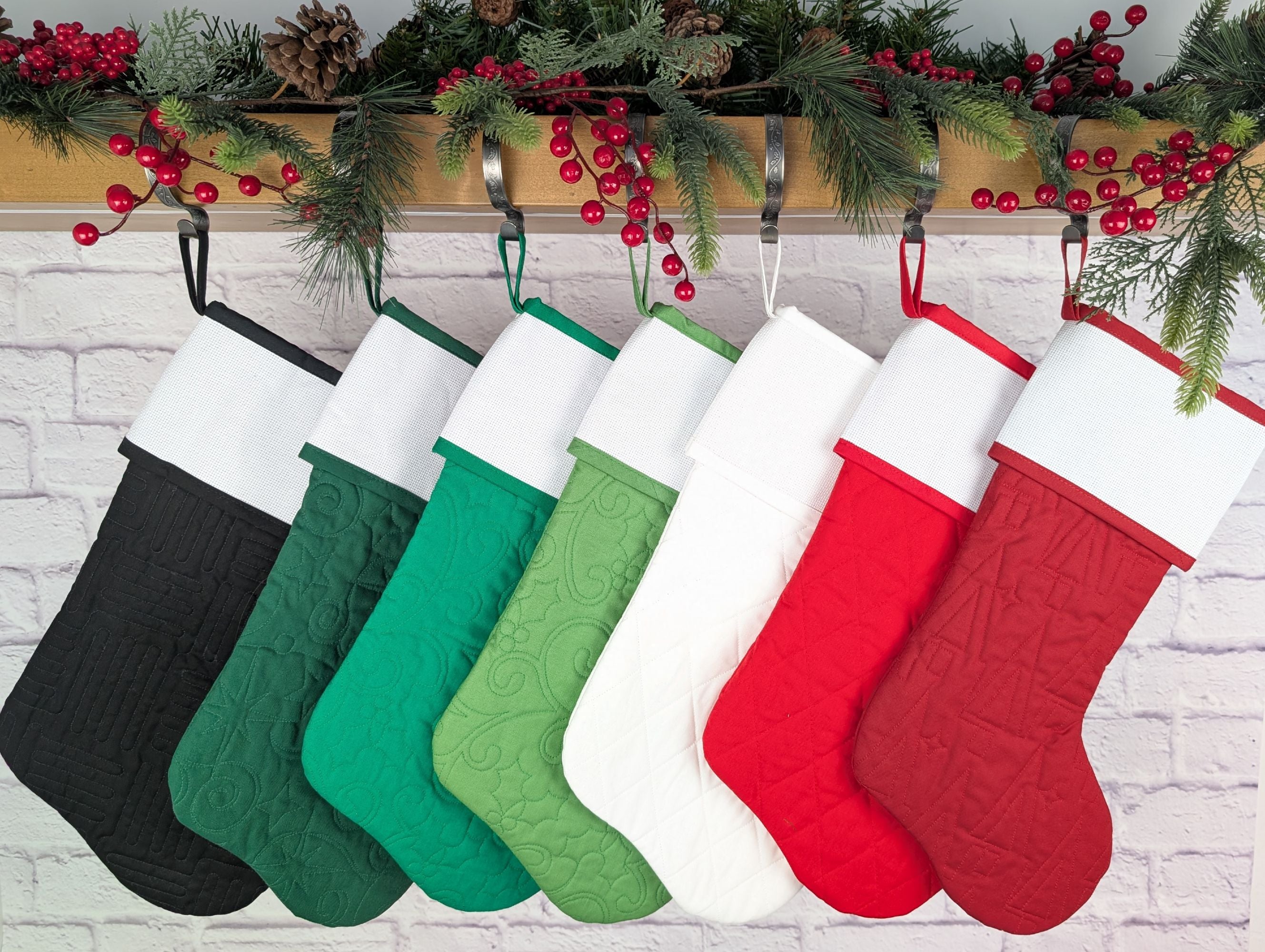 Custom Blank Cross-Stitchable Solid Color Stocking – AlwaysSewinSomethin